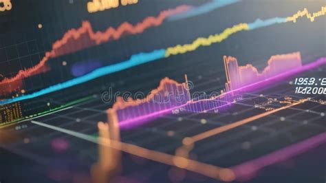 Financial Data Visualization With Colorful Lines Stock Video Video Of Financial Gradient