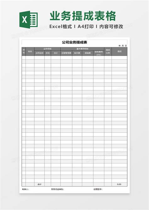 销售提成计算表Excel模板下载 熊猫办公