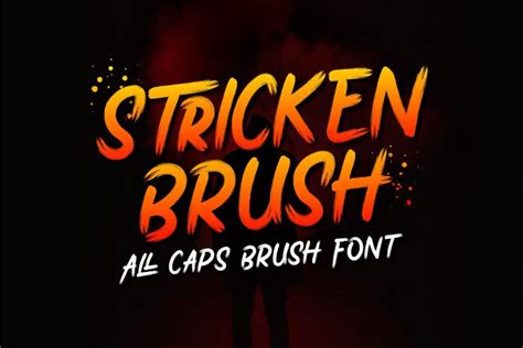 Stricken Brush Font Dafont Free