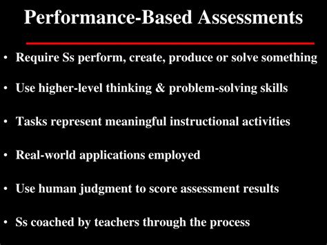 Ppt Performance Based Assessment In Educational Settings Powerpoint