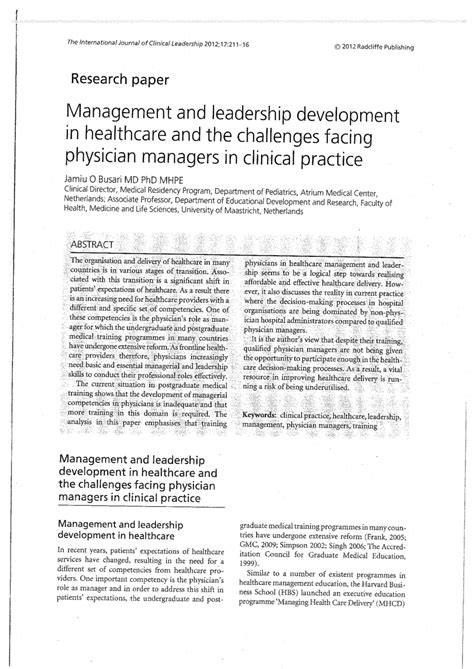 What Is Leadership In Healthcare Management Management And Leadership
