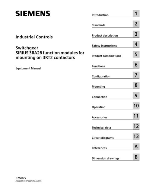 Manual Sirius Function Module 3ra28 En Us Pdf Relay Power Supply