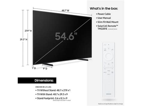 What Are The Dimensions Of A 55 Inch Samsung Tv Complete Guide Tpa10