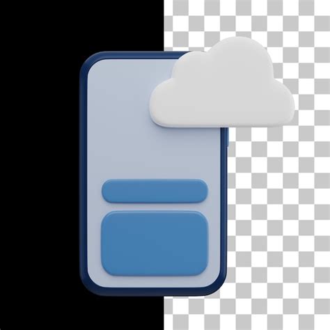premium psd ui cloud 3d icon