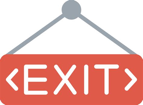 Exit Flat Icon Vector Art At Vecteezy