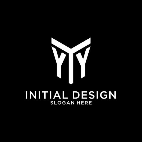 Yy Mirror Initial Logo Creative Bold Monogram Initial Design Style