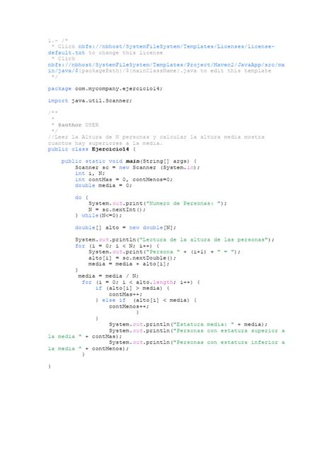ejercicios completos netbeans pdf java lenguaje de programación