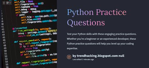 50 Python Practice Question With Solution Trendhacking