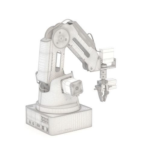 designed desktop dobot magician small robotic arm with gripper 3d model