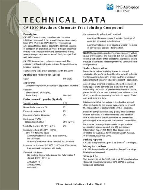 Tds Ca1010 Mastinox Ppg Pdf Corrosion Stainless Steel