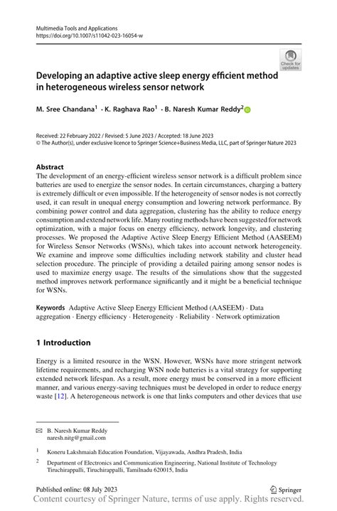 Developing An Adaptive Active Sleep Energy Efficient Method In Heterogeneous Wireless Sensor Network