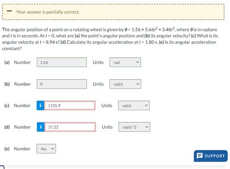 Solved The Angular Position Of A Point On A Rotating Wheel Chegg