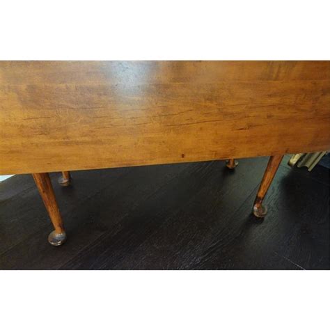 Late 19th Century Antique Queen Anne Drop Leaf Rectangular Dining Table