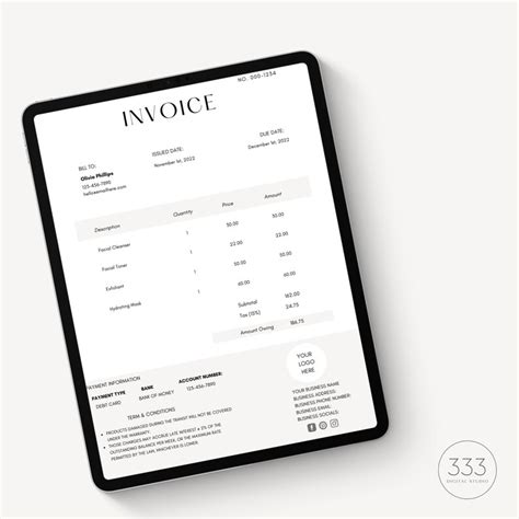Editable Business Invoice Template Editable Form Small Business Canva Template Custom Order