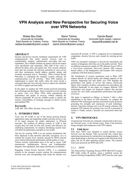 Pdf Vpn Analysis And New Perspective For Securing Voice Over Vpn Networks