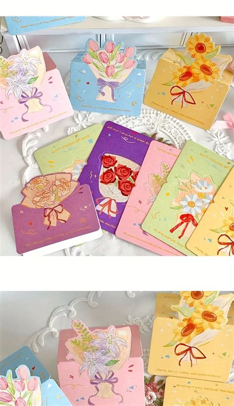 1개 팝업 꽃다발 인사말 카드 결혼식 약혼 데이 크리스마스 등 다양한 용도로 사용 가능한 다재다능한 Temu Korea