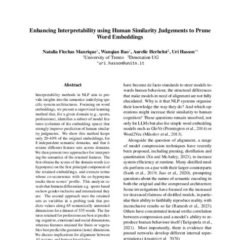 Enhancing Interpretability Using Human Similarity Judgements To Prune