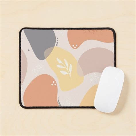 Abstract Shape Pattern With Floral Elements Mouse Pad For Sale By OurSimpleArts Abstract