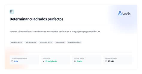 Determinar Cuadrados Perfectos En C Labex