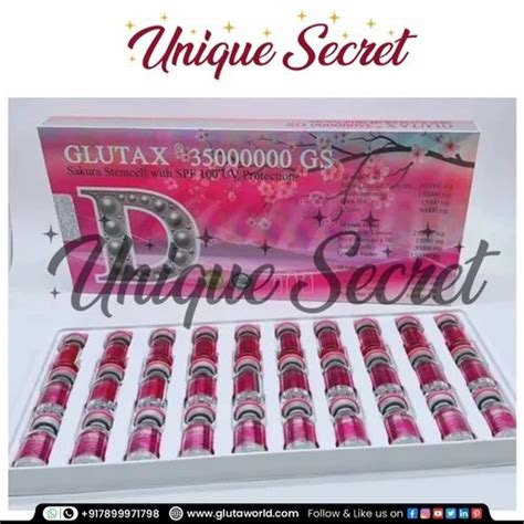 Glutax 35000000gs Sakura Stemcell With Spf 100 Uv Protection Skin Whitening Glutathoine
