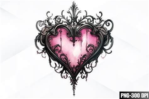 Gothic Valentines Day Love Gothic Png Graphic By Articraft Designs