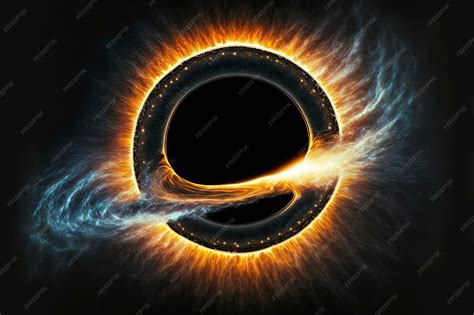 Premium Photo Black Hole And A Disk Of Glowing Plasma Supermassive Singularity In Outer Space