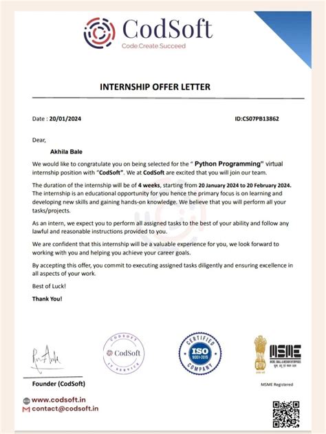 Akhila Bale On Linkedin Python Codesoft Codesoft Virtual