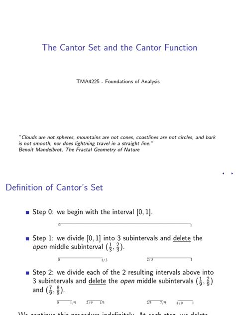 Cantor Set Function Pdf Interval Mathematics Measure Mathematics