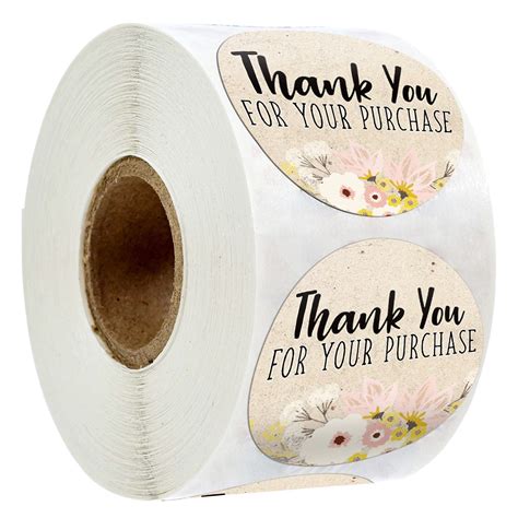 500pcs Thank You For Your Purchase 1 Inch Stickers Roll Etsy