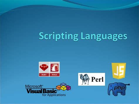 Scripting Languages Ppt Web Development Internet
