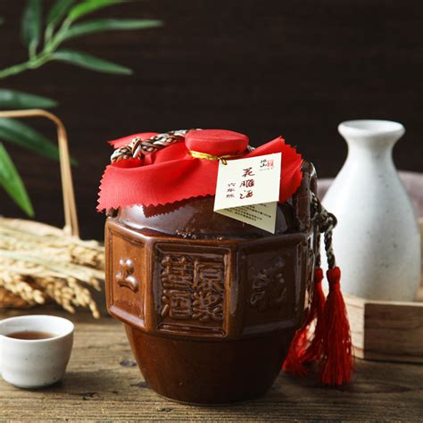绍兴产黄酒绍山鉴水六年陈花雕酒冬酿老酒泡阿胶糯米酒2斤陶坛装 虎窝淘