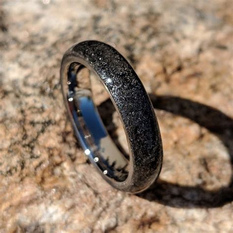 6mm Gibeon Meteorite Wedding Band Stardust Rings Authentic Genuine G