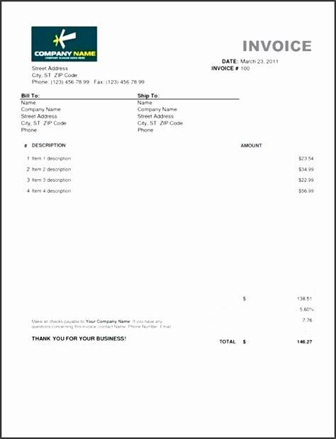 Aynax Free Estimate Template