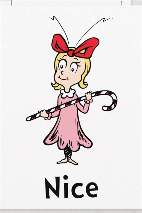 Dr Seuss Cindy Lou Who Is Nice Postcard Zazzle Cindy Lou Cute