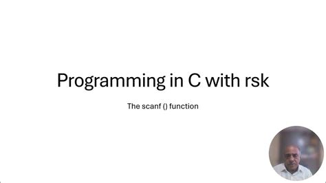 scanf function in c youtube