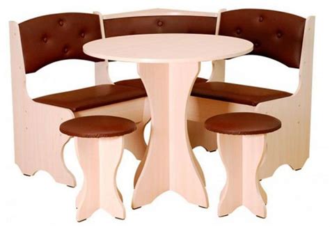 Куточок кухонний Боярин Пехотін Нерозкладний стіл 2 табурети 110x110x82 см • Каталог