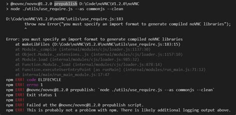 Prepublish Hooks V1 2 0 Npm I Failed Caused By Breaking Changes Of