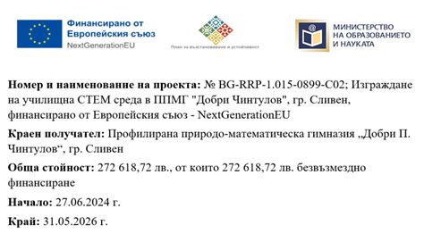 ППМГ СЛИВЕН Профилирана природо математическа гимназия Добри Чинтулов гр Сливен