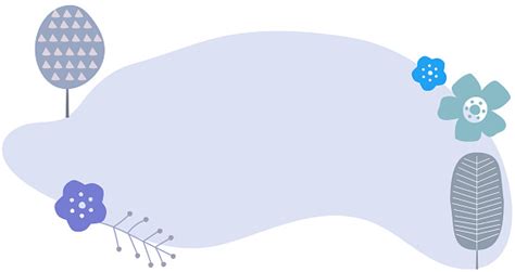 Cute Text Frame With Scandinavian Motif Abstract Blue Color Frame Stock Illustration Download