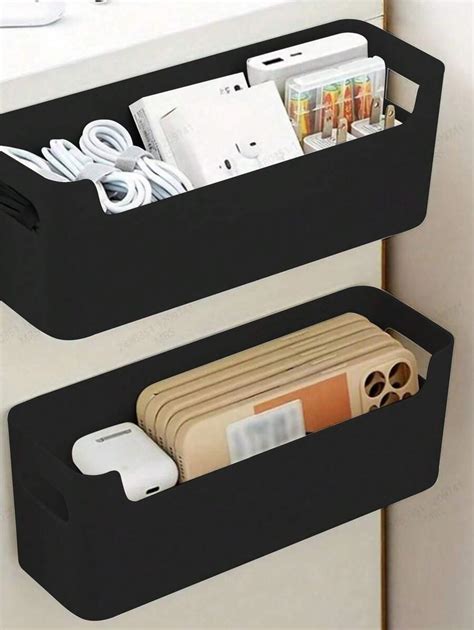 1 Pieza Caja De Almacenamiento Montada En La Pared Puede Almacenar Todo Tipo De Cables De Datos