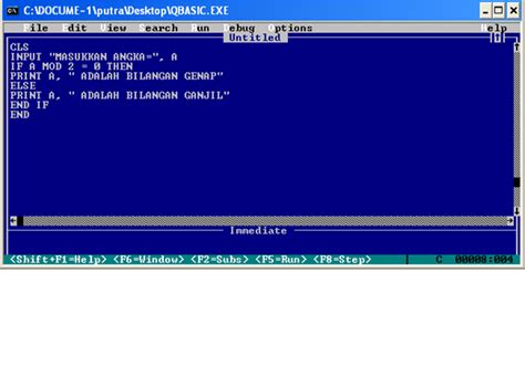 DECO SIXTEEN BLOG CONTOH PROGRAM Dalam QBASIC Ke Tiga
