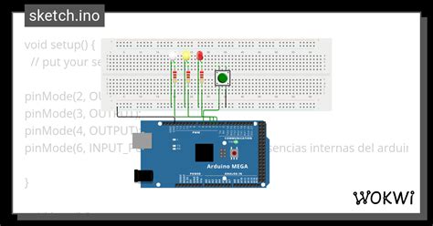 3leds Y Boton Pullup Wokwi ESP32 STM32 Arduino Simulator