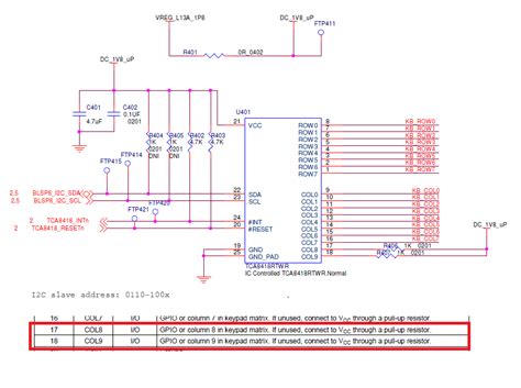 tca8418 check iq when device operated in idle key scan mode