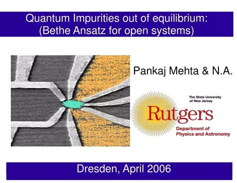 Ppt Quantum Impurities Out Of Equilibrium Bethe Ansatz For Open
