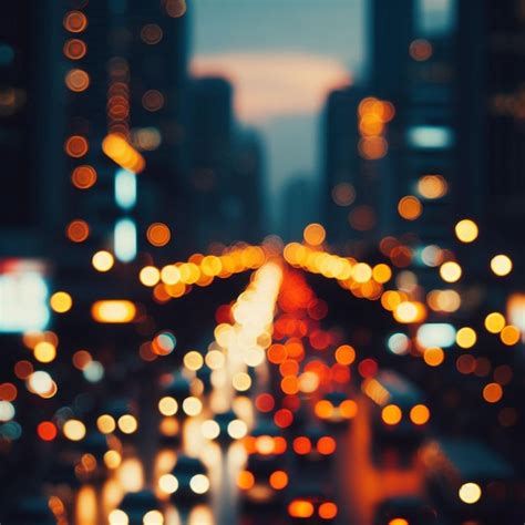 Premium Ai Image Blurred Bokeh Style Lights In The Evening Illustration