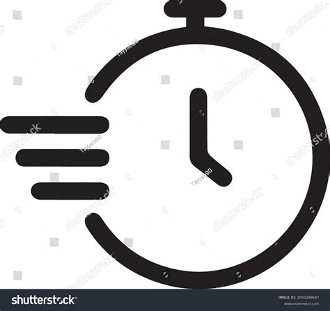 Stopwatch Icon Symbol Simple Shape Figure Stock Vector Royalty Free 2050299647 Shutterstock