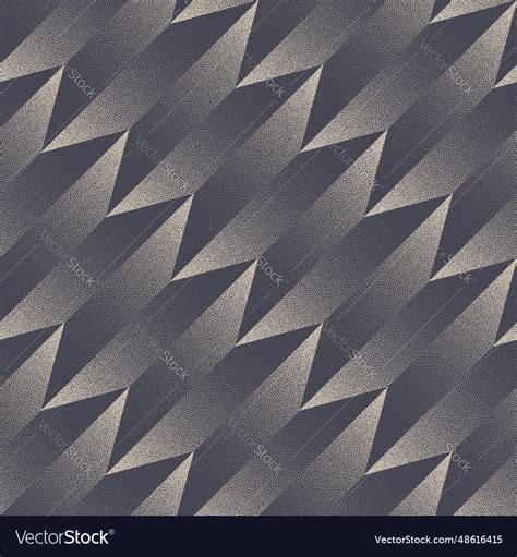 Tilted Split Chevron Seamless Pattern Dot Work Vector Image