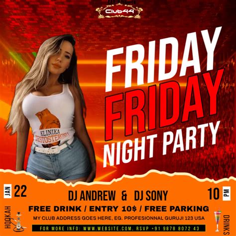 Friday Night Partysexy Nights Template Postermywall