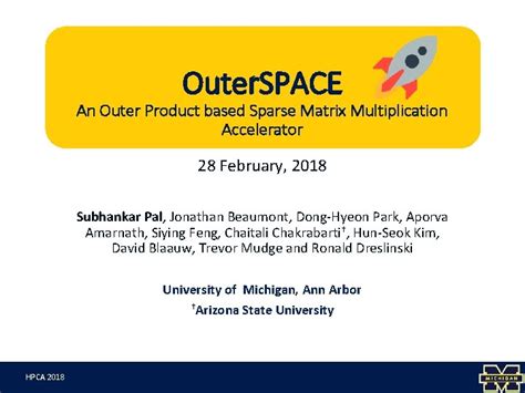 Outer Space An Outer Product Based Sparse Matrix