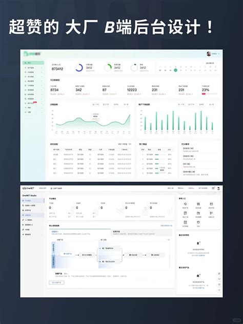Ui设计灵感｜b端后台系统可视化设计 小红书 花瓣网